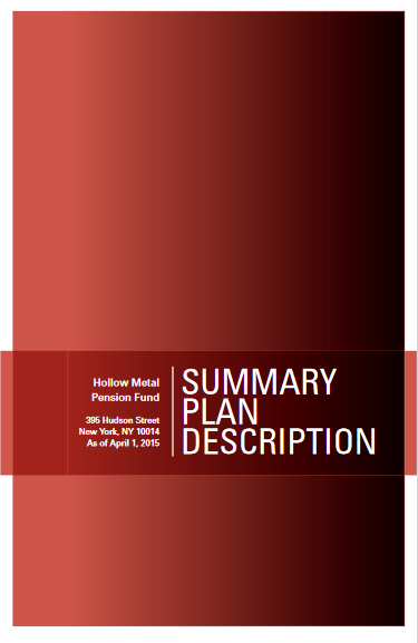 Summary Plan Descriptions Hollow Metals